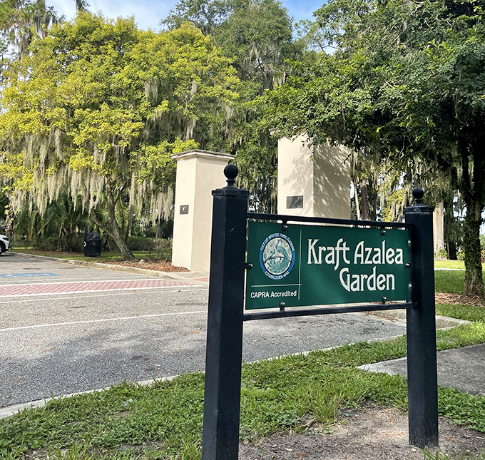 The unassuming entrance sign belies the magic within &ndash; like finding Narnia behind an ordinary wardrobe door.