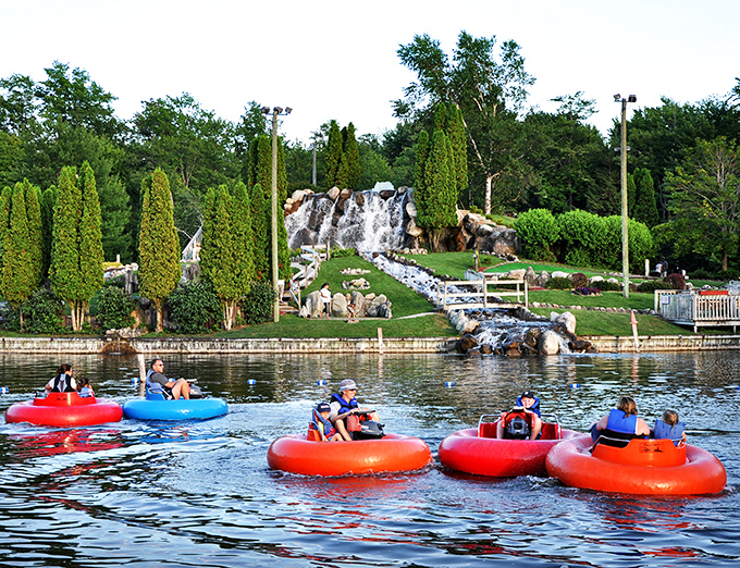 Bumper boats combine the joy of soaking relatives with the thrill of aquatic navigation &ndash; Wisconsin's answer to naval warfare.