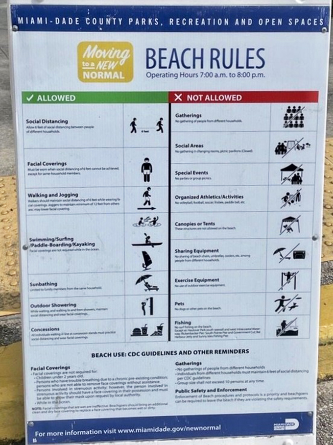 Even paradise has rules! The sign reminds visitors to keep this slice of heaven pristine for everyone to enjoy.