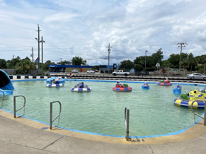 Bumper boats await their next captains &ndash; where water gun battles determine the true champions of aquatic warfare.