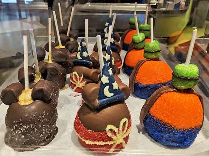 Chocolate-dipped cake pops stand at attention like tiny edible sculptures &ndash; each one a bite-sized burst of Disney magic.