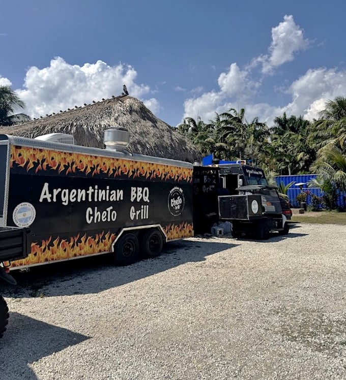 The Argentinian BBQ food truck brings smoky, savory delights that somehow taste even better when enjoyed in paradise.