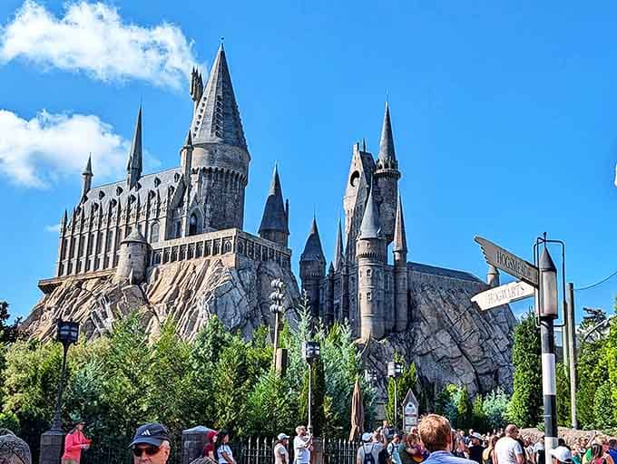 Hogwarts Castle employs forced perspective to appear much larger than it is, a trick more impressive than any magic taught inside its walls.