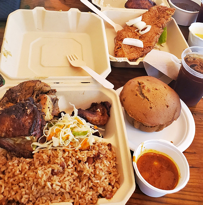 Land meets sea in this flavor summit, where crispy-edged fish and smoky chicken compete for your affection.