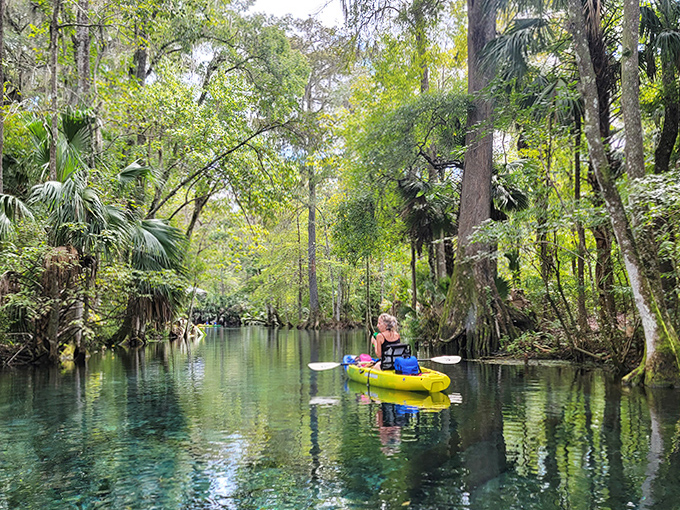 Social distancing, Florida style &ndash; just you, a kayak, and thousands of gallons of pristine spring water.