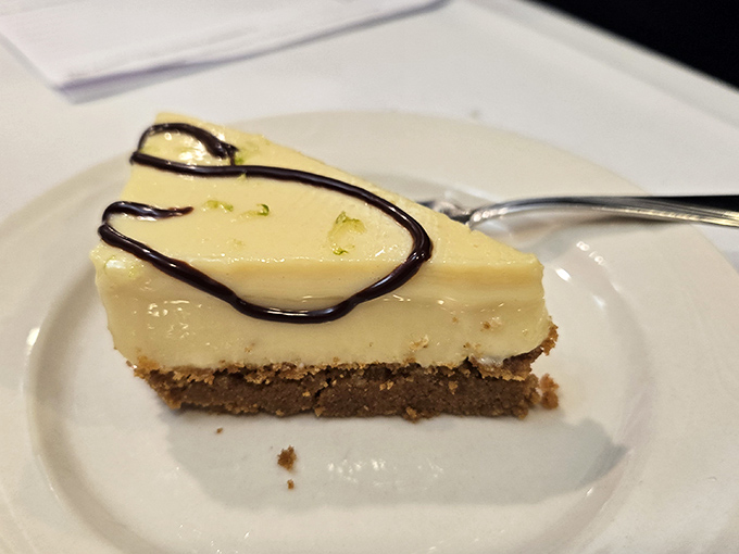 The key lime cheesecake balances sweet and tart as delicately as the show balances comedy and suspense &ndash; a perfect finale to your meal.