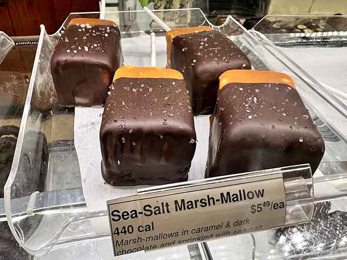 Sea-salt marsh-mallows – sophisticated cubes of heaven where caramel, chocolate and salt perform a perfect three-part harmony on your taste buds.