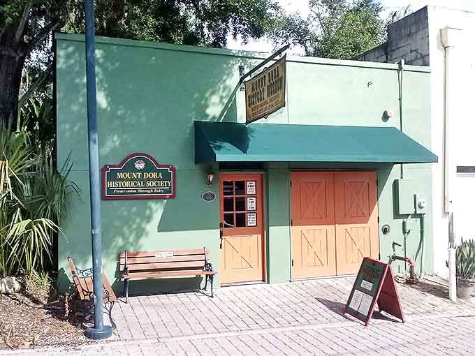 This mint-green time capsule houses the town's stories, from pioneer days to present, in what was once the local fire station.