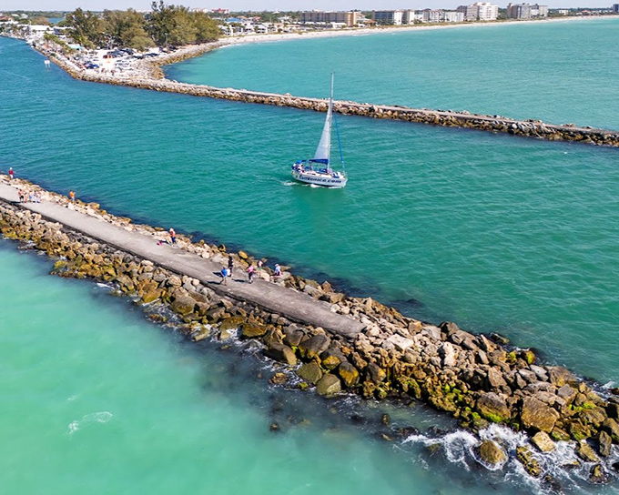 North Jetty's rock formations create Florida's version of surfing &ndash; gentle enough for beginners but with enough action to keep veterans entertained.