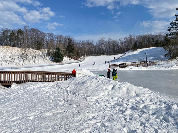 Petoskey Winter Sports Park Where adults rediscover their inner eight-year-old on sledding hills that seem designed for maximum joy and minimal dignity.