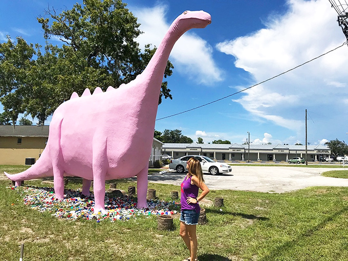 Standing guard by Commercial Way, this pink sentinel has become Spring Hill's most recognizable landmark.