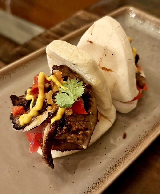 Bao buns that look like they were smuggled from a secret Asian temple&mdash;soft, pillowy vessels for savory treasures within.