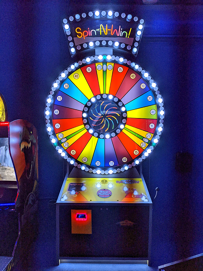 The hypnotic Spin-N-Win wheel beckons players with its kaleidoscope of colors and the tantalizing promise of ticket riches.