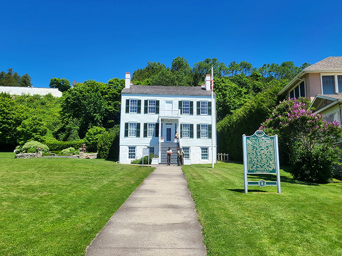 This stately white building houses artistic treasures that tell Mackinac's story through creative expressions spanning generations of island inspiration.