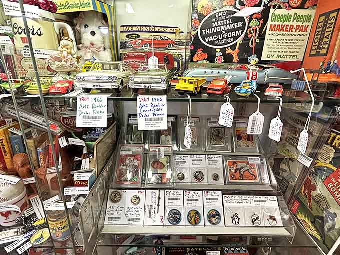 Vintage toys and collectibles transport visitors to childhood days when imagination ruled and batteries weren't required for a good time.