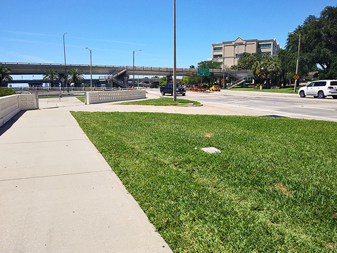 Patches of green space dot the boulevard's path, offering perfect spots for impromptu picnics or a moment of grass-between-your-toes reflection.