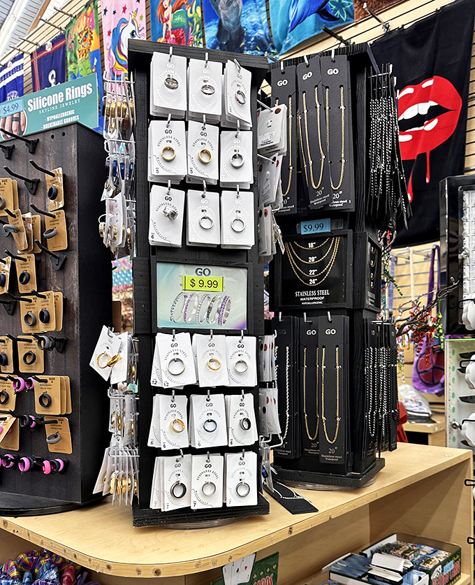 Accessories: Affordable bling for your beach fling, these shimmering accessories promise to add sparkle to sun-kissed skin.