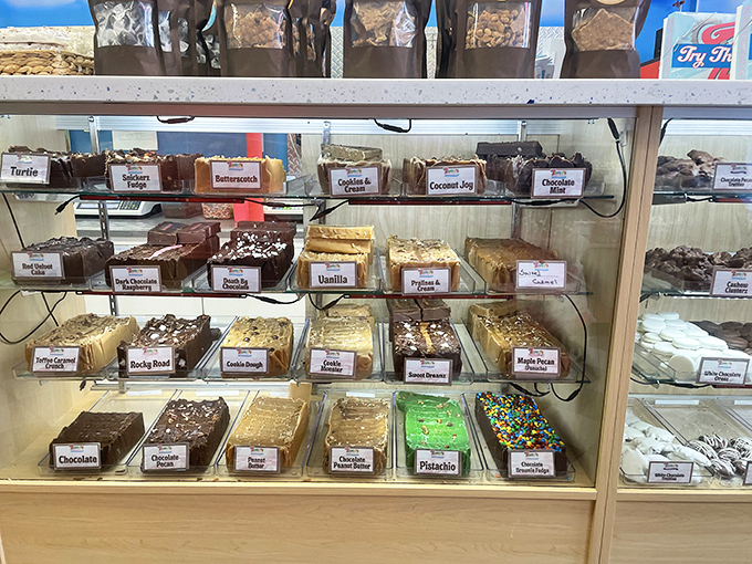 These velvety squares of happiness sit behind glass like celebrities at a meet-and-greet, each one vying for your attention.