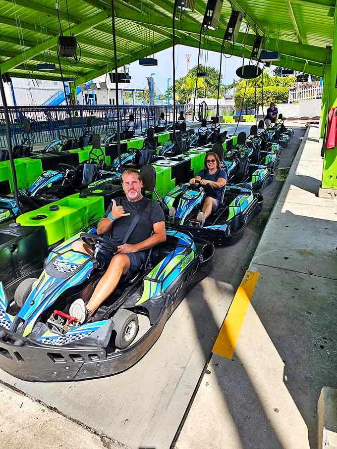 Speed demons unite! The go-karts at Andretti deliver that perfect blend of speed and safety that lets parents pretend they're professional racers.