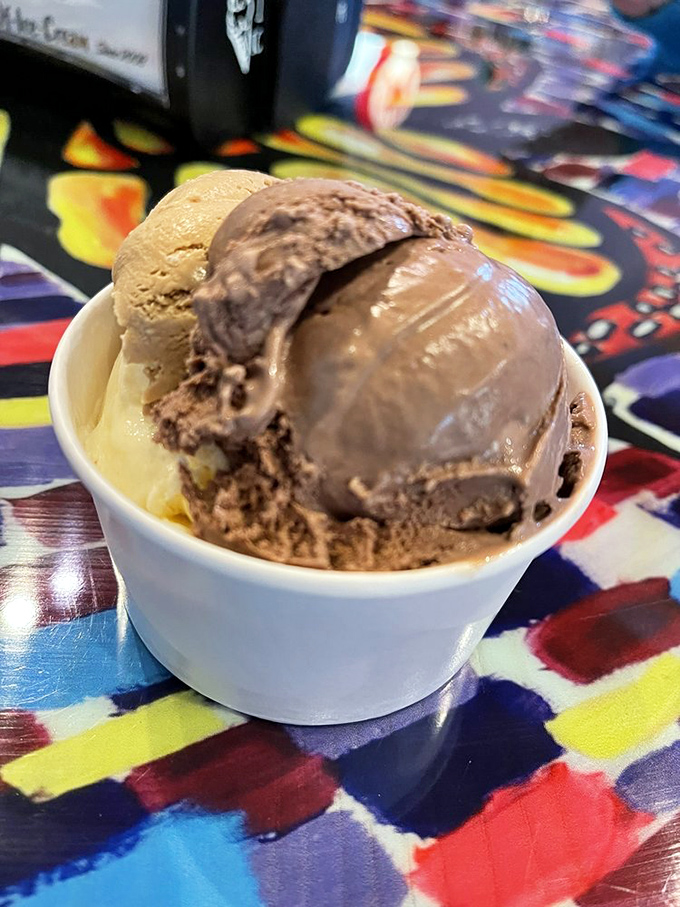 Chocolate and vanilla living in perfect harmony &ndash; proof that some of history's greatest duos come in a cup rather than on stage.