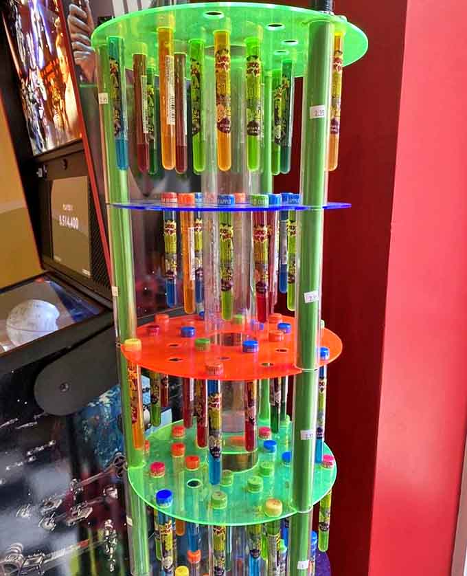 Test tubes of liquid candy create a laboratory of flavor &ndash; a scientific approach to sweetness that makes chemistry suddenly fascinating.