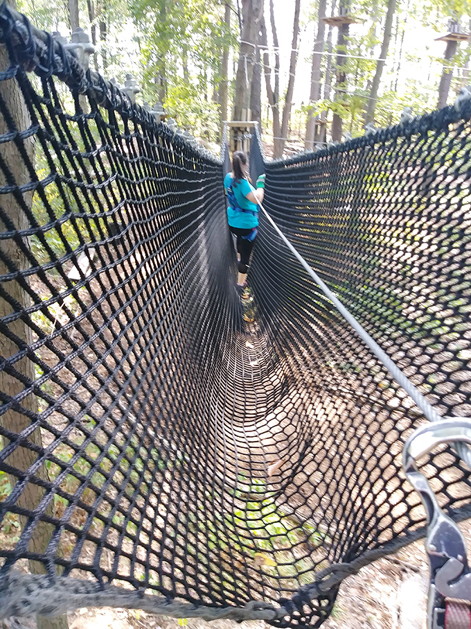 "It's just like walking, except... not at all." This rope course challenges balance and provides instant humility for even the most coordinated visitors.