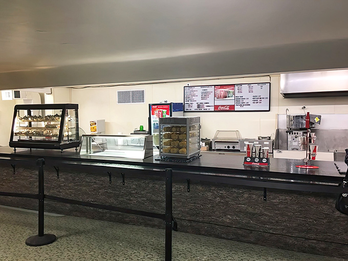 This concession stand serves up nostalgia with a side of popcorn, proving that some snack bars understand their assignment perfectly.