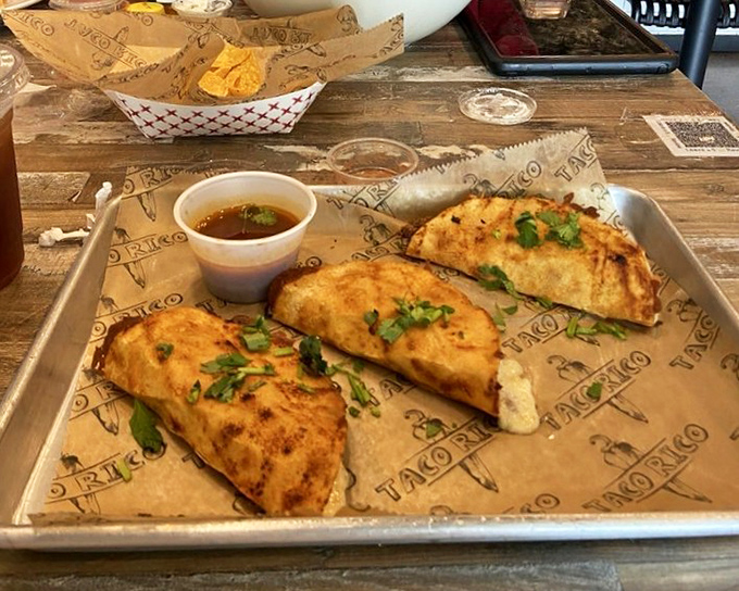 Even the quesadillas get the barbecue treatment here, stuffed with smoky goodness and served with a dipping sauce that'll make you forget about salsa.