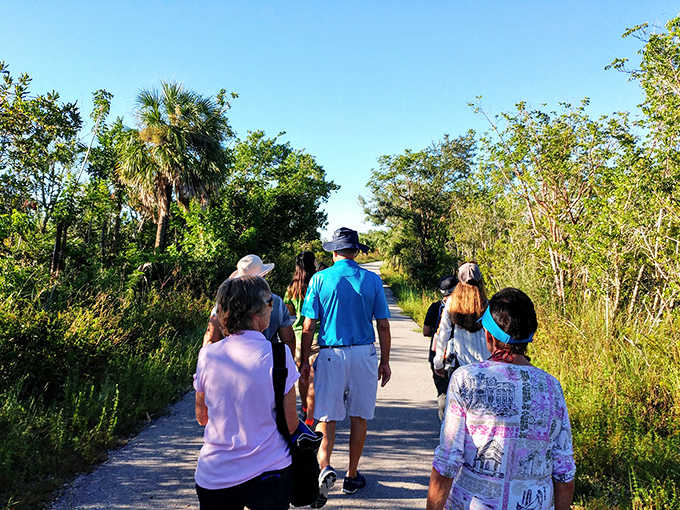 Visitors explore the historic grounds, where military fortifications and natural beauty create an unexpected outdoor museum experience.