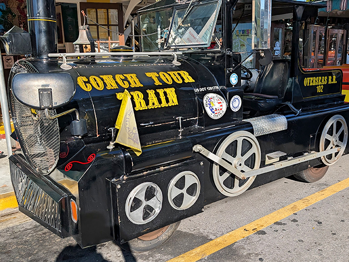 The Conch Tour Train's distinctive yellow cars have become as much a Key West icon as the island's famous sunset celebrations.
