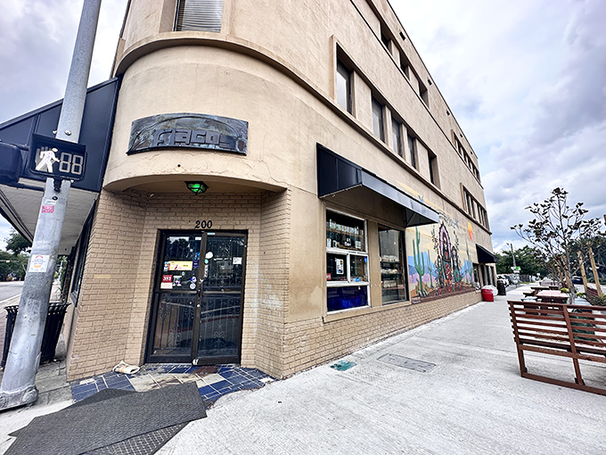 Flaco's historic curved building brings authentic Cuban flavors to downtown Gainesville's vibrant food scene.