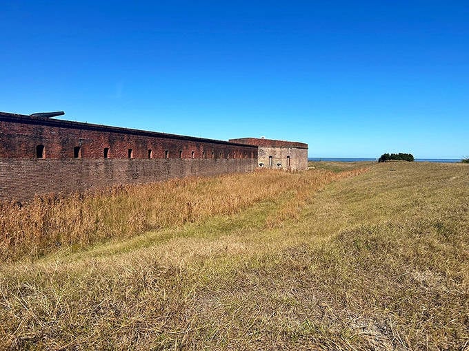 The fort's brick walls and strategic position provided commanding views of approaching vessels, a reminder of its vital defensive role.