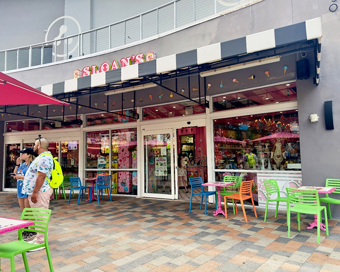 The vibrant storefront practically guarantees that what happens inside will be anything but ordinary.