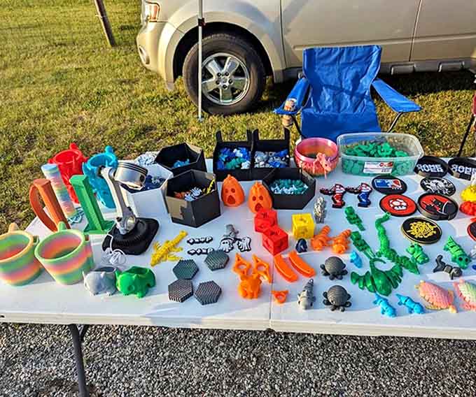 Modern 3D-printed creations prove the flea market isn't stuck in the past, offering contemporary treasures that show how technology and creativity combine to make things you didn't know you needed until now.