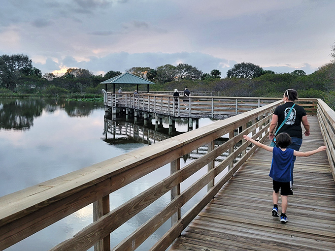 Creating memories one step at a time: The boardwalk offers safe adventure for all ages, where wildlife encounters happen just feet away.