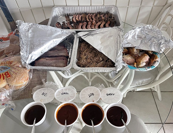 Barbecue nirvana awaits with four different sauces &ndash; from tangy Carolina to sweet molasses richness.