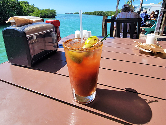 The Bloody Mary that launched a thousand return visits &ndash; spicy, substantial, and garnished with enough goodies to count as an appetizer.
