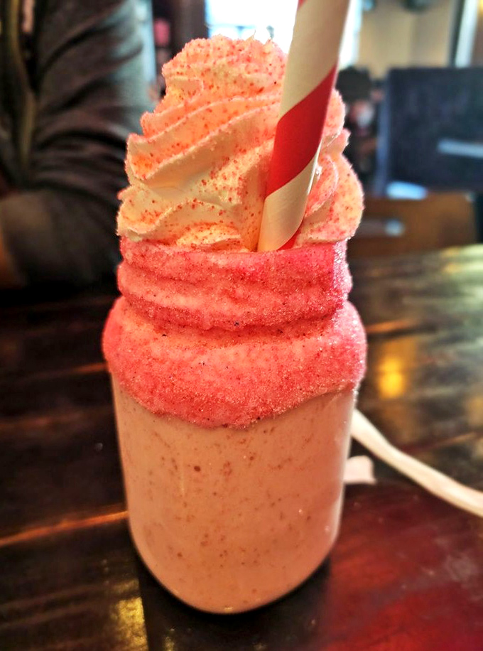 Strawberry fields forever &ndash; this pink creation looks like what would happen if a strawberry shortcake decided to become a milkshake supermodel.