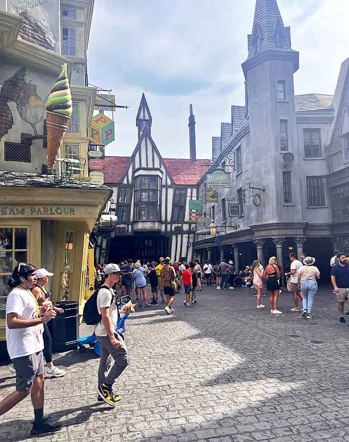 The cobblestone streets of Diagon Alley hold more details than you could spot in ten visits, making annual passes suddenly seem like a bargain.