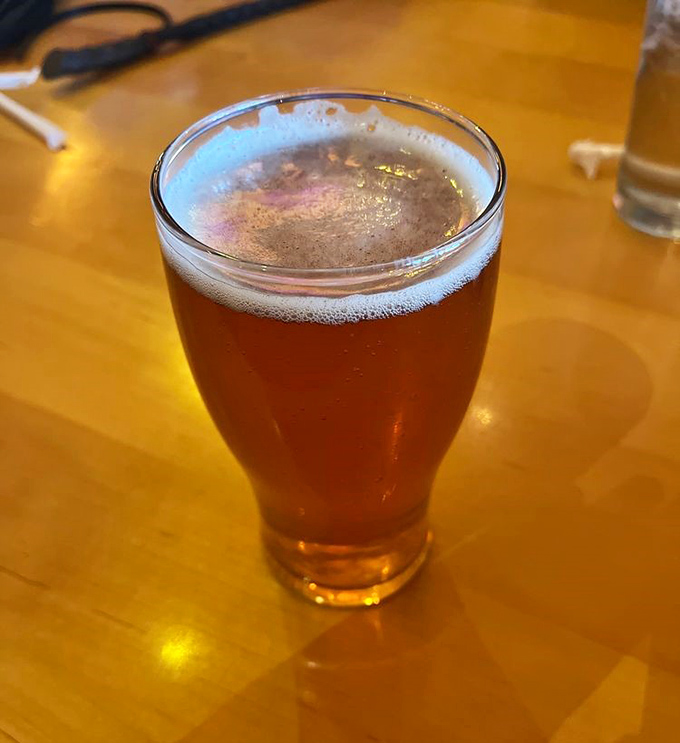 Amber nectar in a glass &ndash; this refreshing brew offers liquid courage before facing the park's most thrilling attractions.