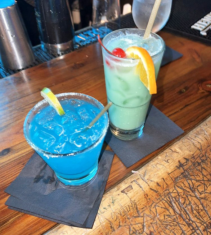 Drinks: Electric blue meets tropical green in these photogenic libations &ndash; cocktails so vibrant they practically demand their own Instagram account.