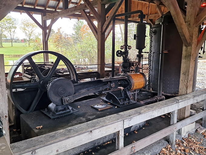 This vintage steam-powered machinery demonstrates how ingenuity and elbow grease powered America before the digital age took over.