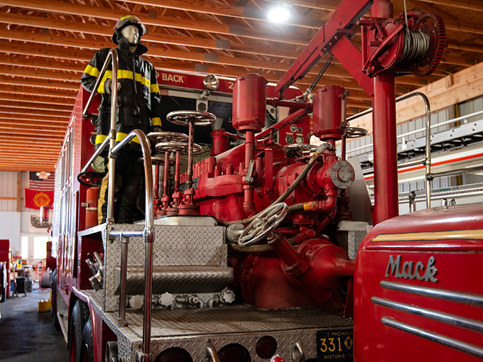 The legendary FDNY Super Pumper's massive equipment stands ready, a monument to New York's innovative approach to fighting high-rise fires.