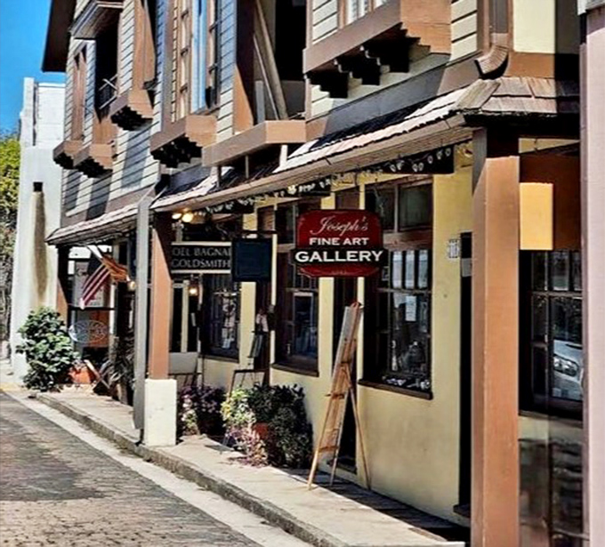 Joseph's Fine Art Gallery showcases masterpieces that pair perfectly with the masterpiece that is the street itself.