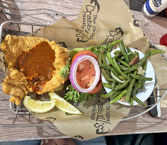 A fish sandwich that puts fast food versions to shame, with fresh-caught flavor and vegetables that actually taste good.