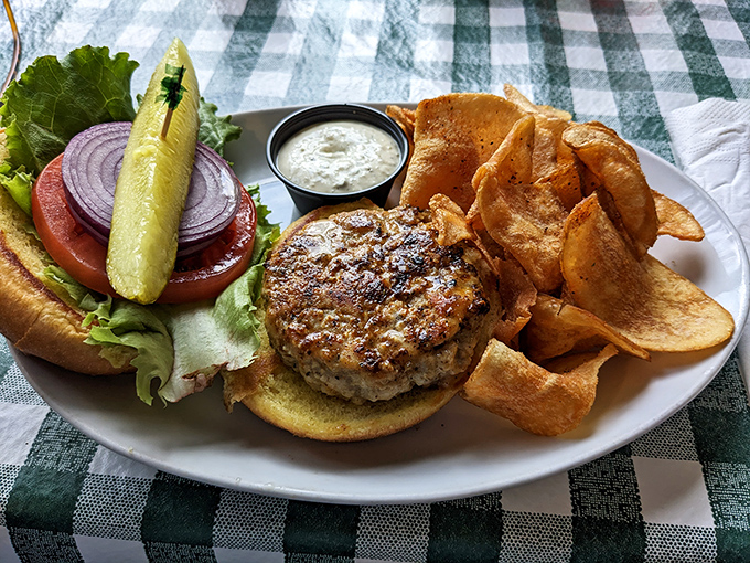 Gator Burger: When chicken just won't cut it, this perfectly grilled gator patty on a fresh bun with all the fixings offers a true taste of Florida.