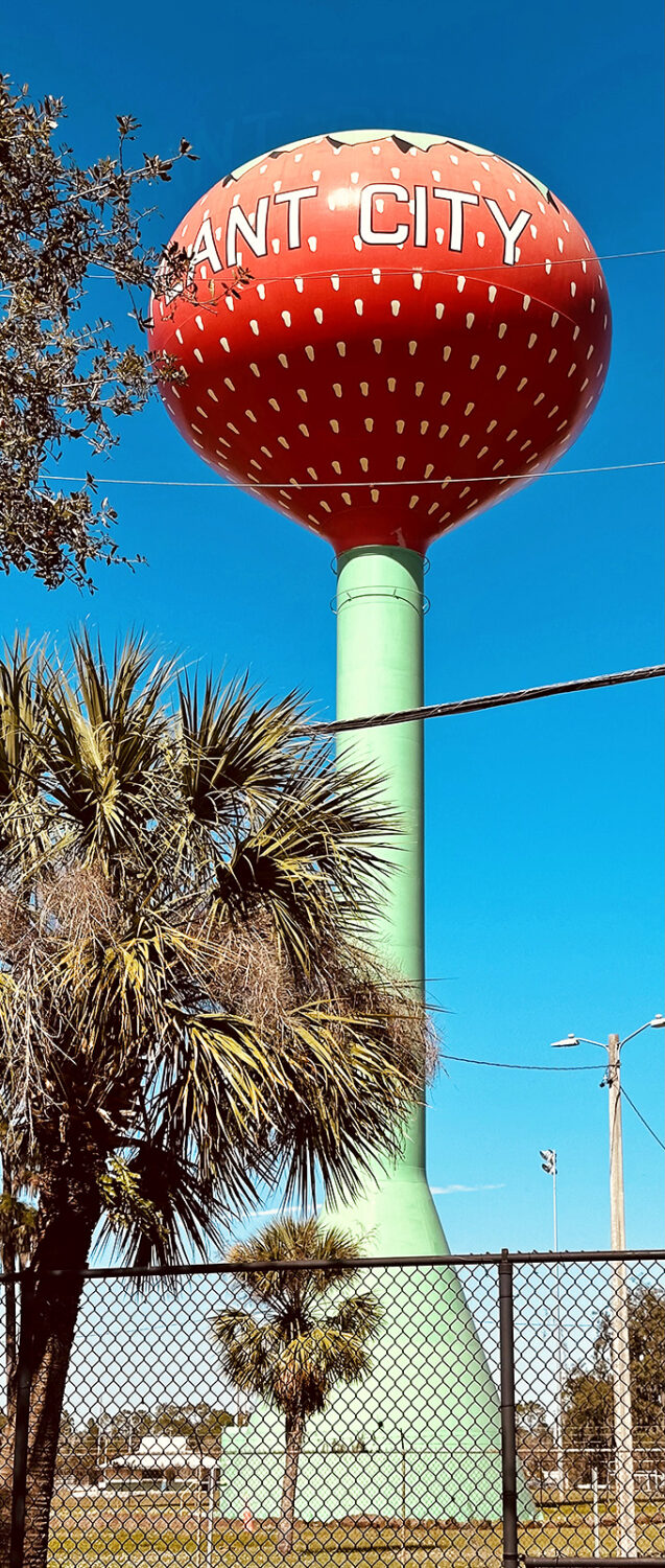 The strawberry's green leafy top adds that perfect finishing touch &ndash; because if you're building a giant berry, anatomical accuracy matters.