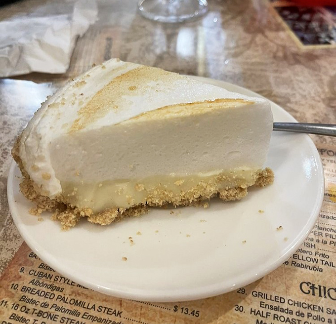 Key lime pie that strikes the perfect balance between sweet and tart, with a graham cracker crust that adds just the right amount of texture.