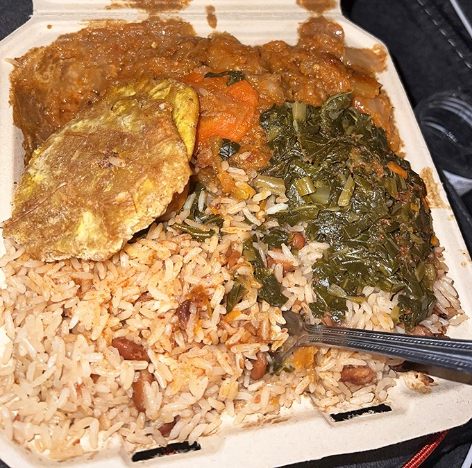 A trio of comfort &ndash; tender greens, hearty legumes, and rice that's absorbed all the goodness from its cooking companions.