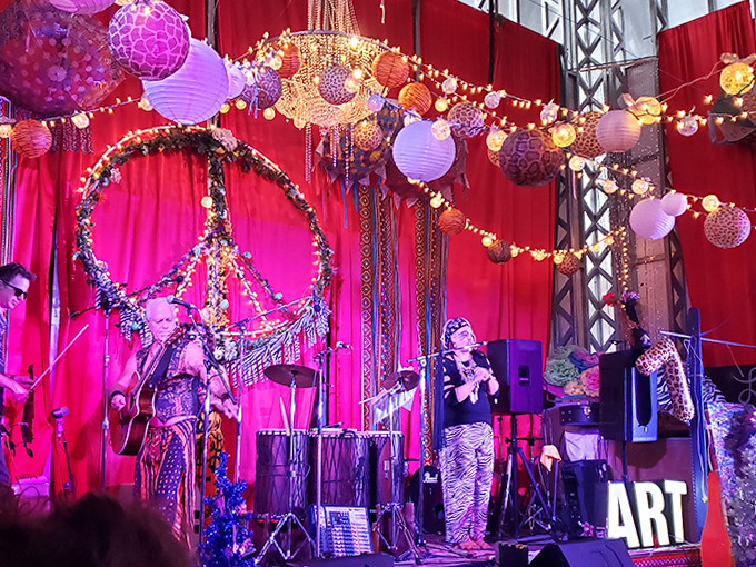 When musicians perform at SHAMc, they're not just playing music – they're becoming part of a living, breathing art installation.